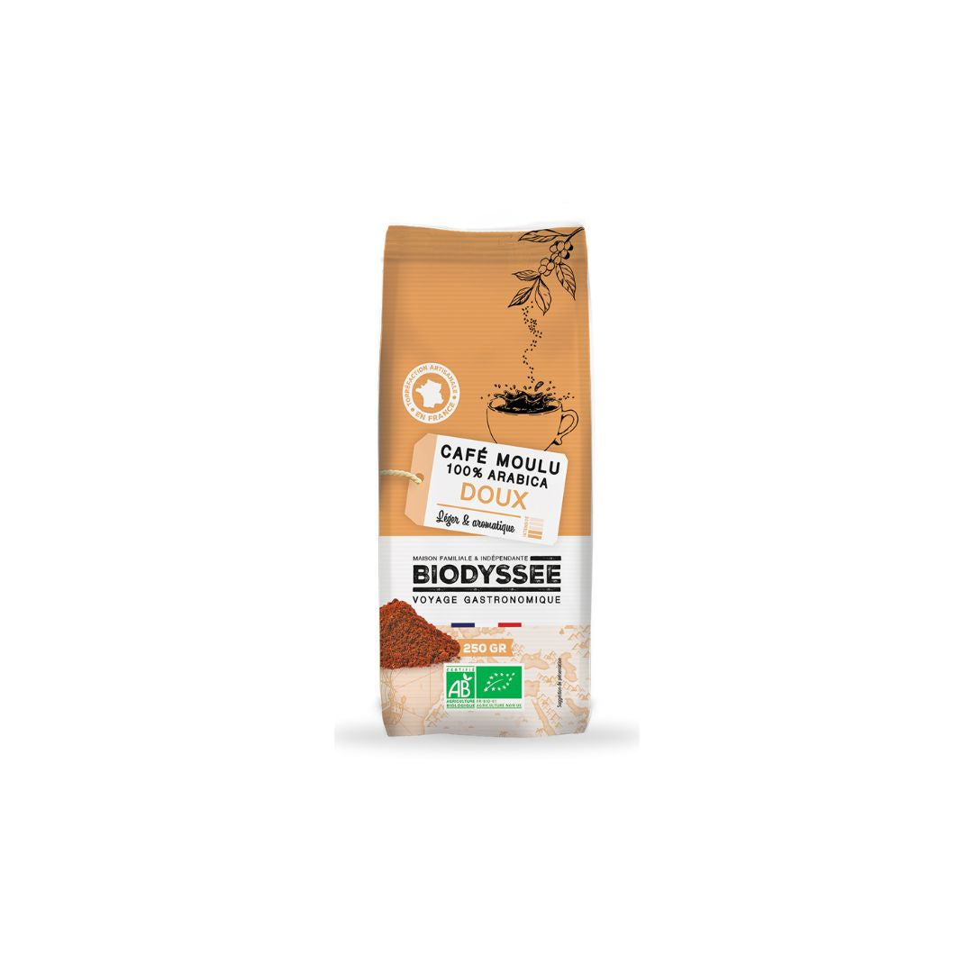 Café Moulu Doux 100% Arabica Bio 250g - BIODYSSEE – EUCALYPTUS